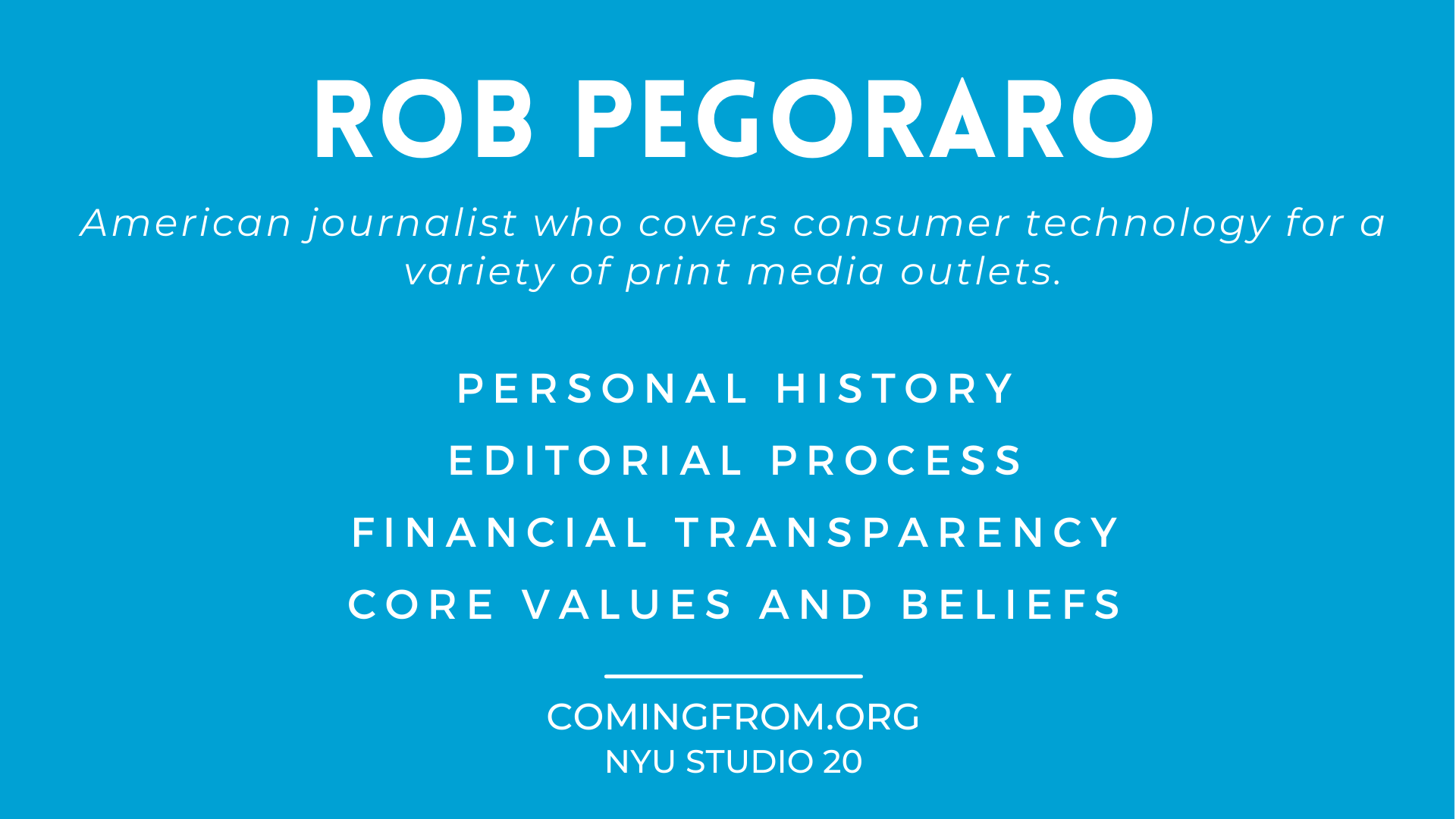 ‘I hate abuse of power’: Journalist Rob Pegoraro explains his ...