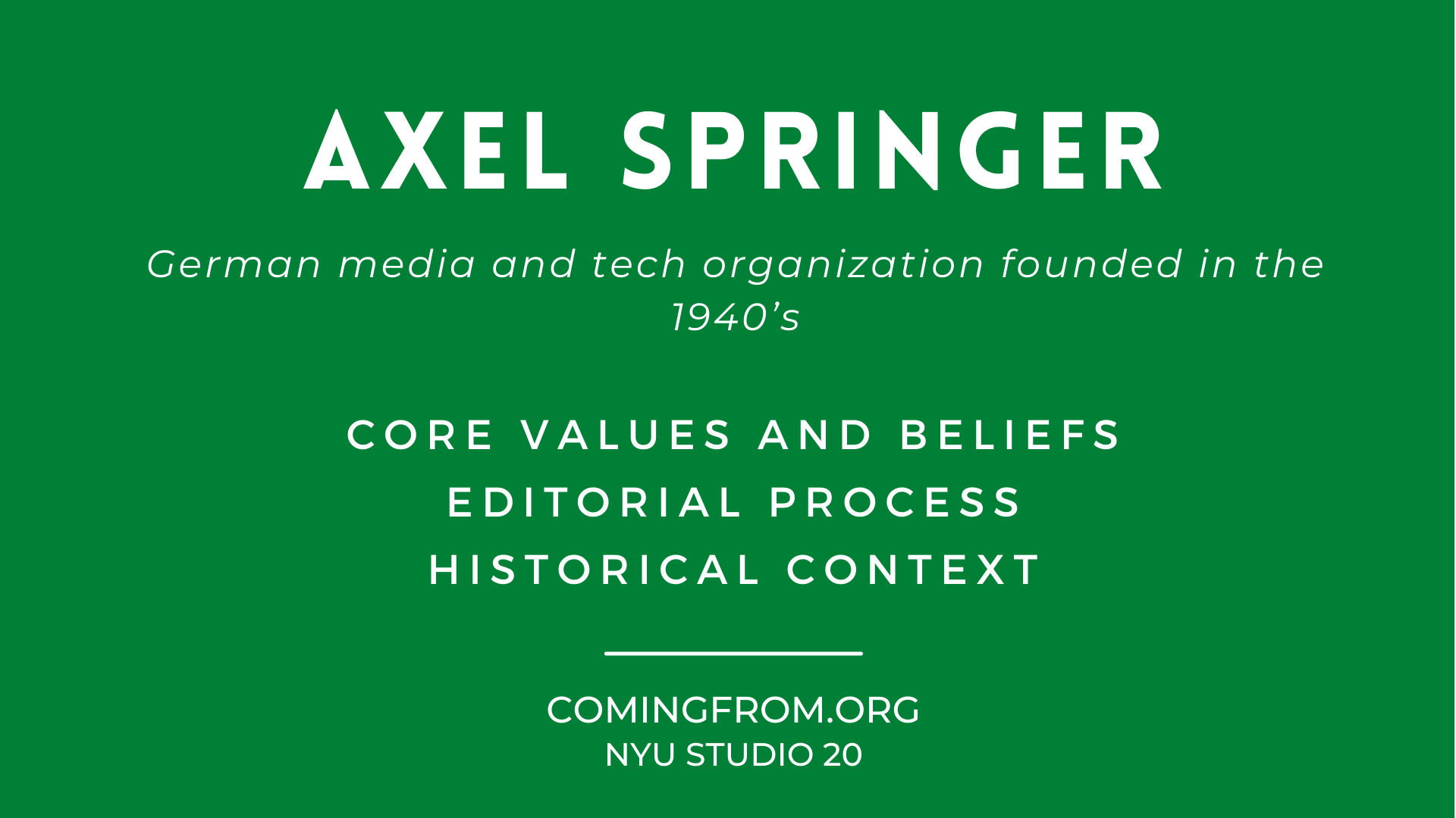 ‘These values are like a constitution’: Axel Springer expects all ...